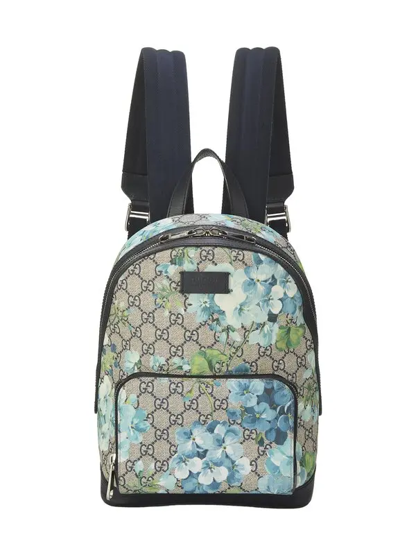 Gucci Gg Supreme Blooms Eden Backpack - Blue