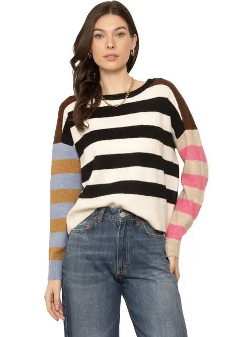 Central Park West Deacon Striped Crew - Multi