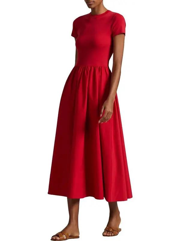 Polo Ralph Lauren Cotton Midi Dress - Red