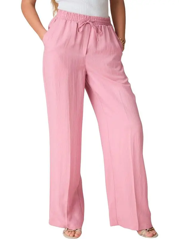 NEXT Drawstring Wide Leg Pants - Pink