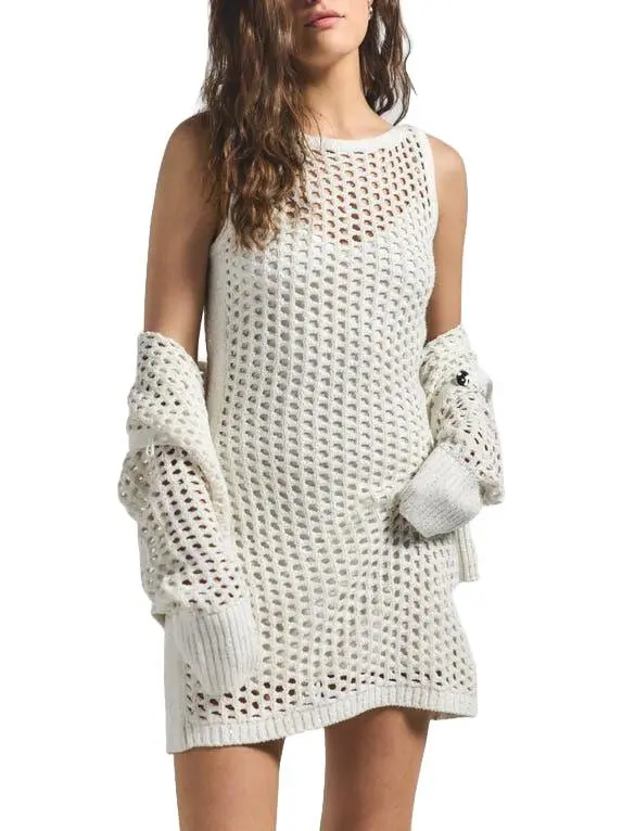 Derek Lam 10 Crosby Lais Sequin Crochet Minidress - White