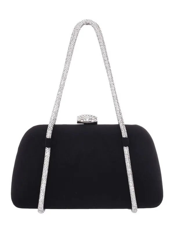Nina Camara Frame Clutch - Black