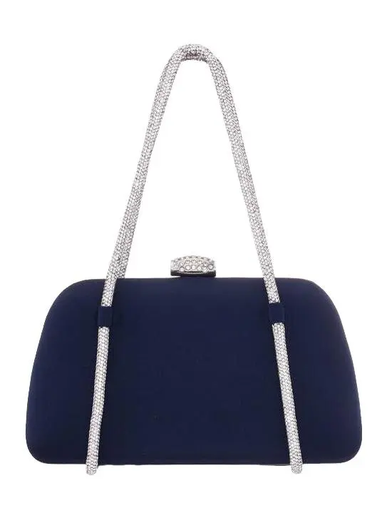Nina Camara Frame Clutch - Navy