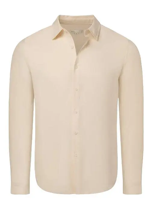 Onia Standard Long Sleeve Linen Shirt - Pale Lilac