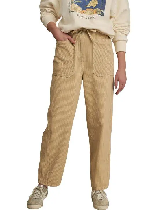 NEXT Striped Tie-waist Cotton Pants - Neutral