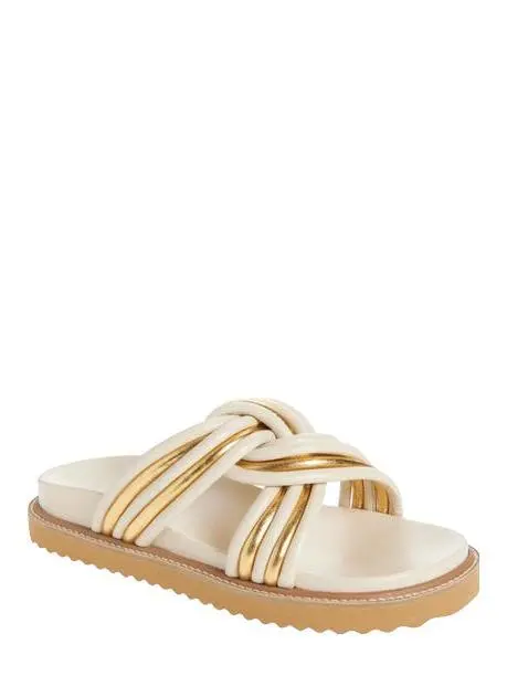 CECELIA NEW YORK Marty Platform Sandal - Oat Gold Multi