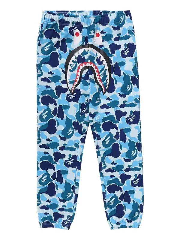 A BATHING APE Abc Camo Shark Regular Fit Sweatpants - Blue