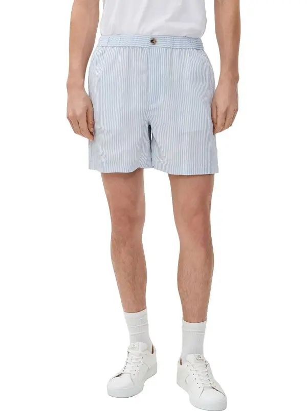 FRAME Stripe Pattern Shorts - Blue Stripe