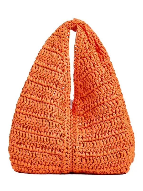 A.L.C. Simone Raffia Handheld Bag - Persimmon