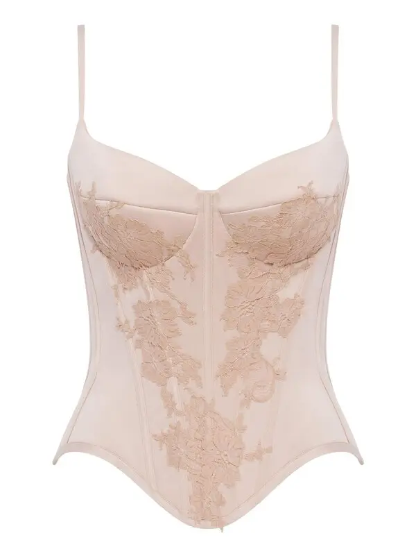 MILLA Sculpting Lace Corset - Beige