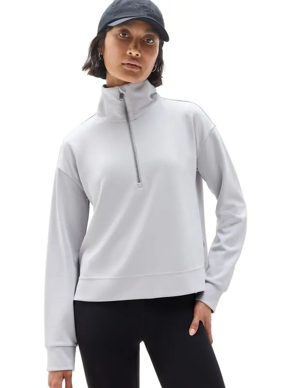 Athleta Seasoft Quarter Zip - Quartz