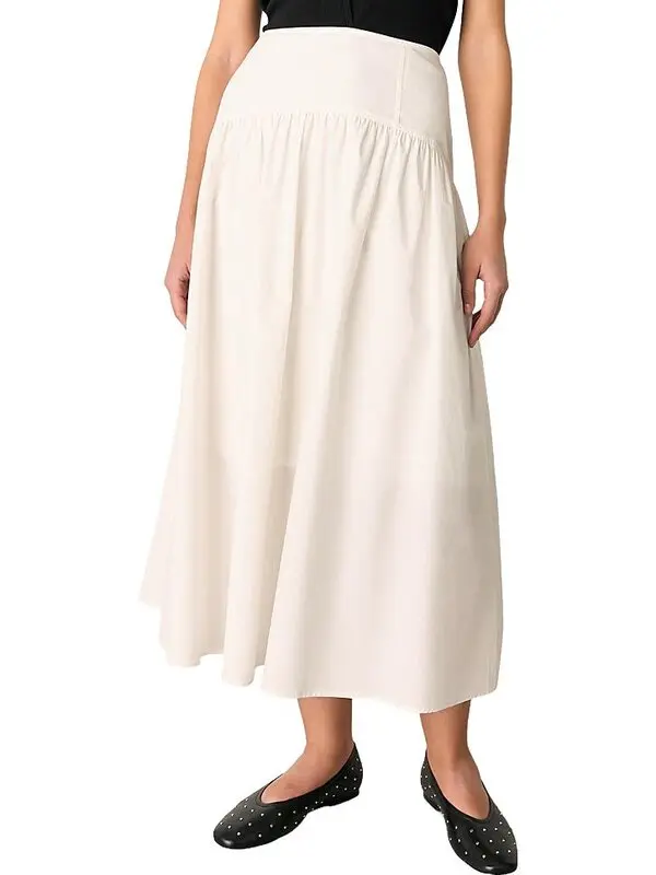 Whistles Waisted Midi Skirt - White