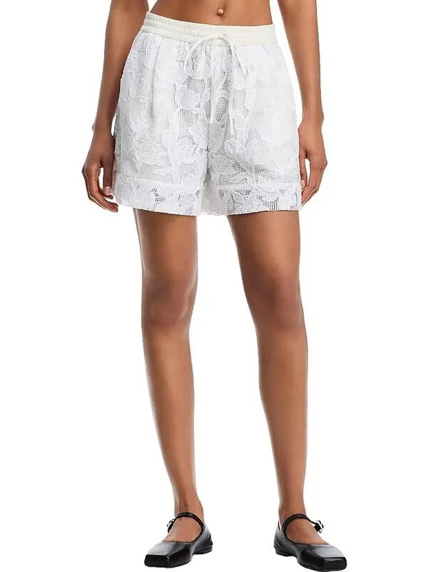 Essentiel Antwerp Floral Lace Shorts - White