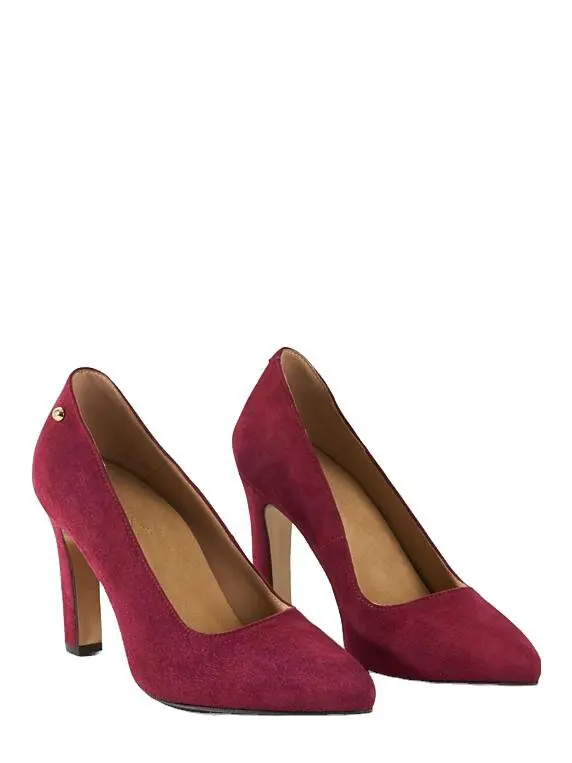 STINAA.J Jackie Orthopedic Suede Pumps - Cherry Red