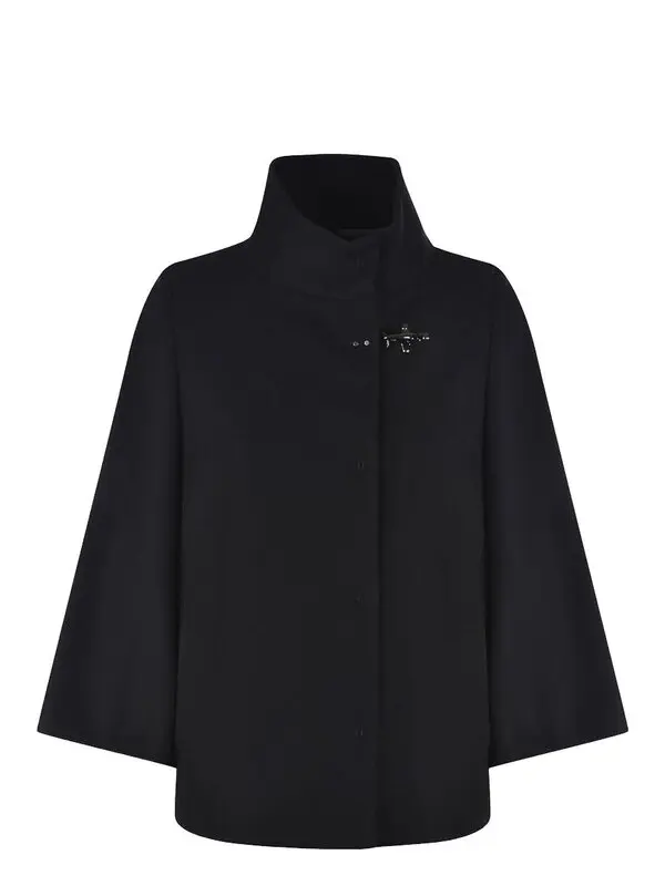 FAY Wool Cape - Black