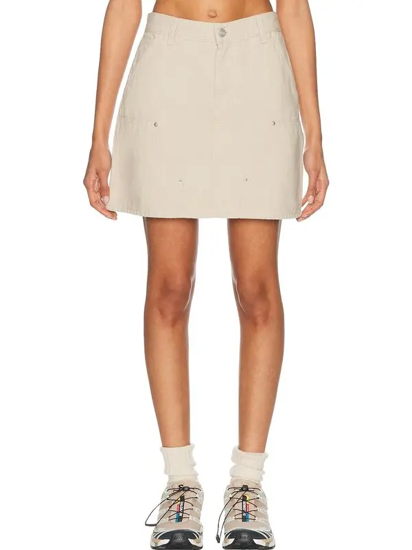 Carhartt Work In Progress Maeve Double Knee Mini Skirt - Fleur De Sel