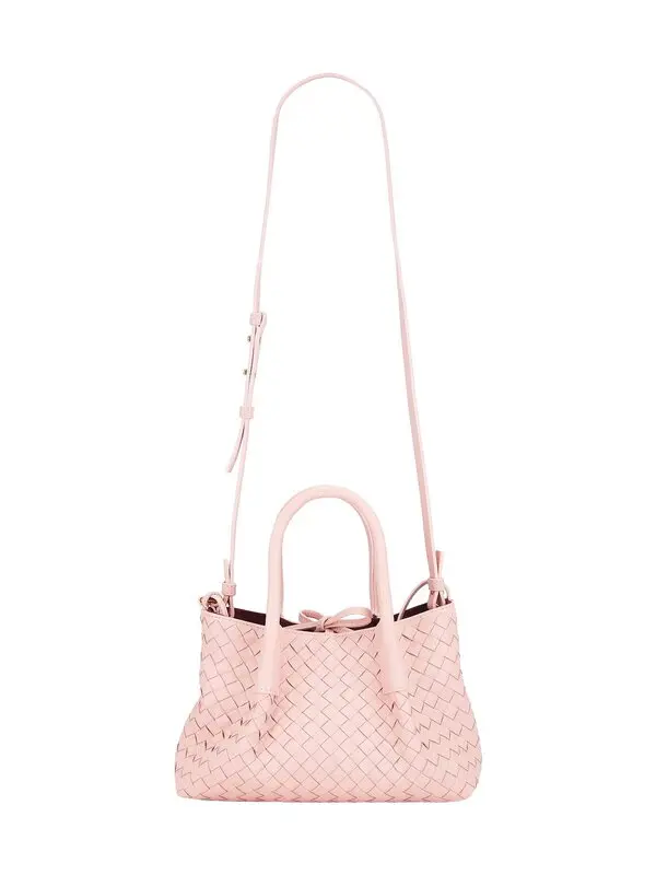 Bottega Veneta Small Pinacoteca Tote Bag - Rose  Barolo  & Muse Brass