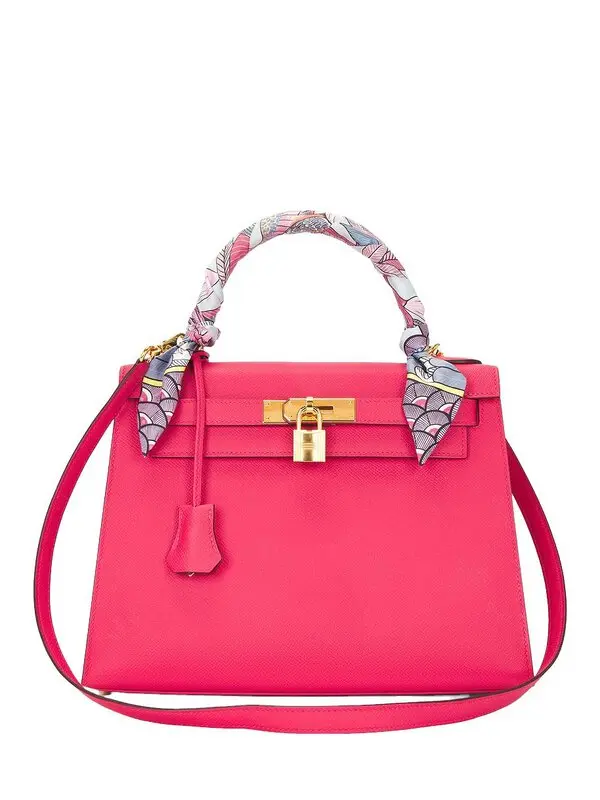 Hermès Epsom Kelly 28 Handbag - Rose Extreme