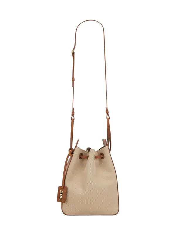 Saint Laurent Small Bucket Bag - Desert Dust & Brick