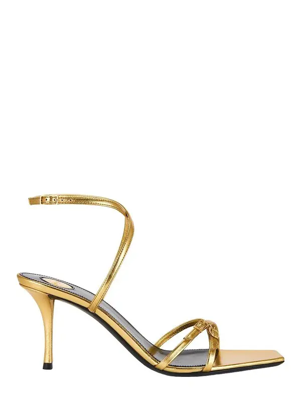 Saint Laurent Lydia Sandal - Metal Moon Gold