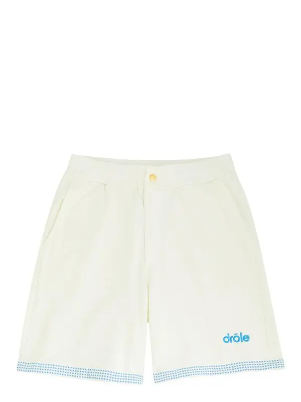 Drole De Monsieur Piqué Cotton Short - Off White