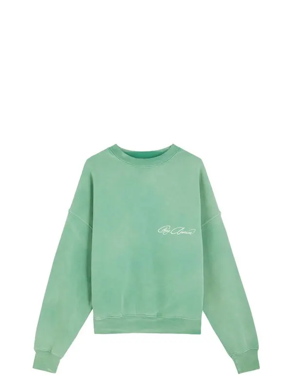 CHERRY LOS ANGELES Printed Cotton Sweatshirt - Teal