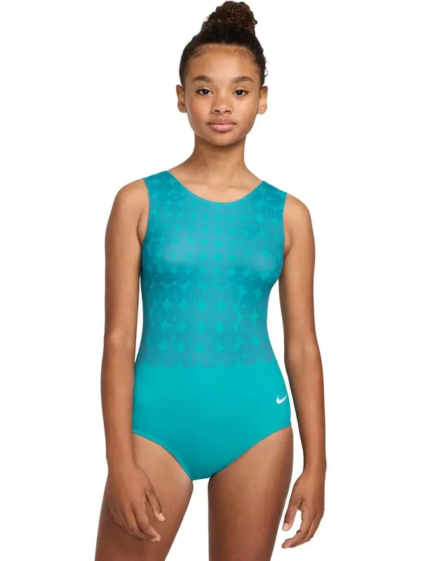 Nike Gymnastics Printed Performance Leotard - Green