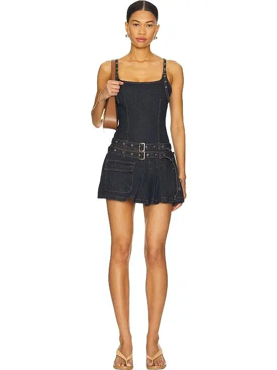 Lioness X Biker Mini Dress - Indigo