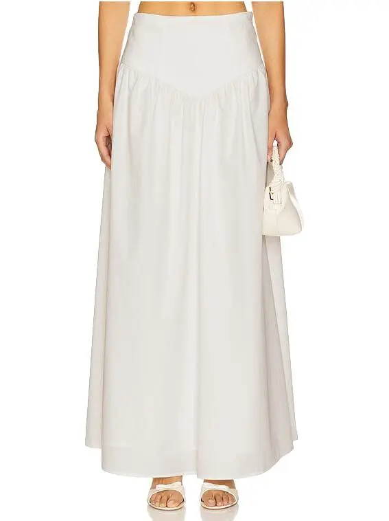 MORE TO COME Amaya Maxi Skirt - White