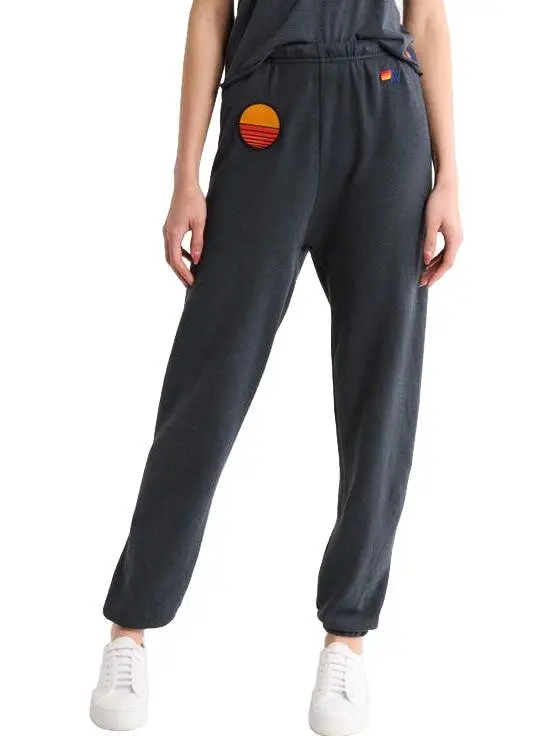 Aviator Nation Sunset Patch Joggers - Charcoal