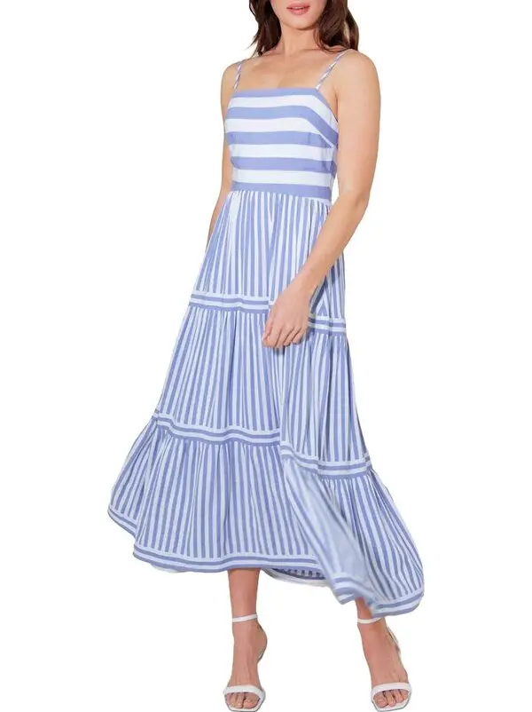 FREEMARKET Stripe Maxi Sundress - Blue/ White
