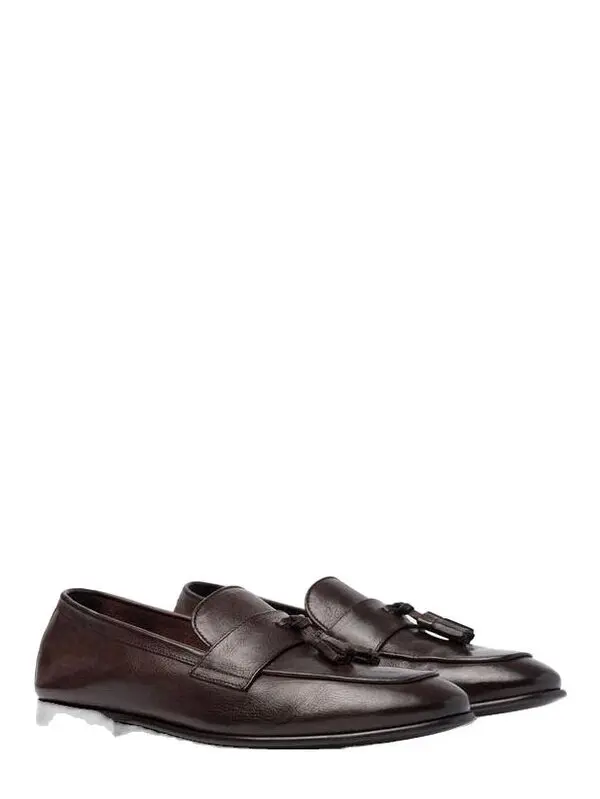 SCAROSSO Tassel Loafers - Dark Brown - Calf