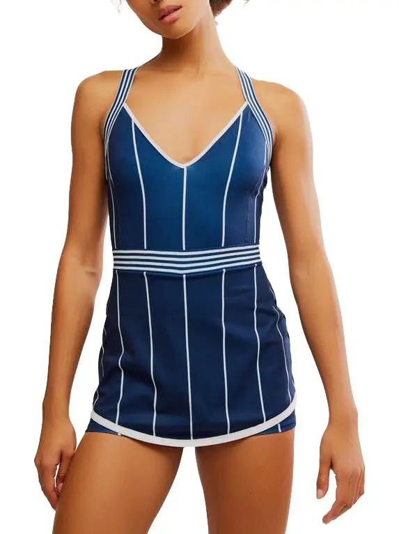 Free People Cool On The Court Tennis Romper - Navy