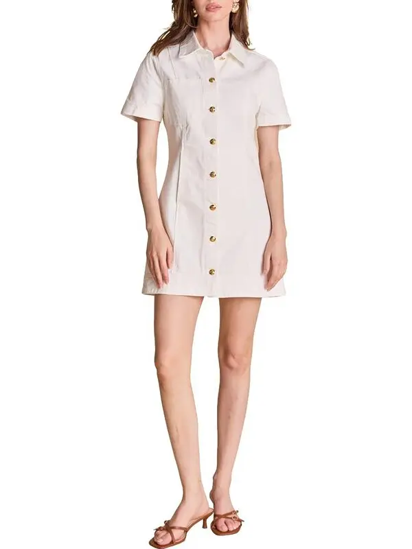 English Factory Denim Mini Shirtdress - White