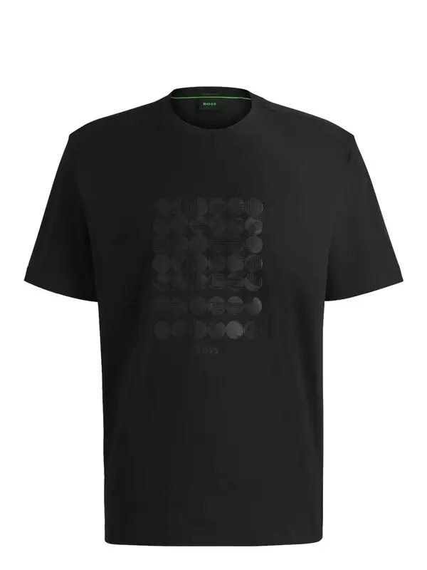 BOSS Geometric-print T-shirt - Black