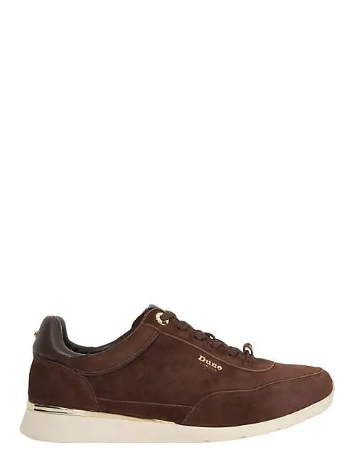 DUNE Suede Runner Sneakers - Brown Suede