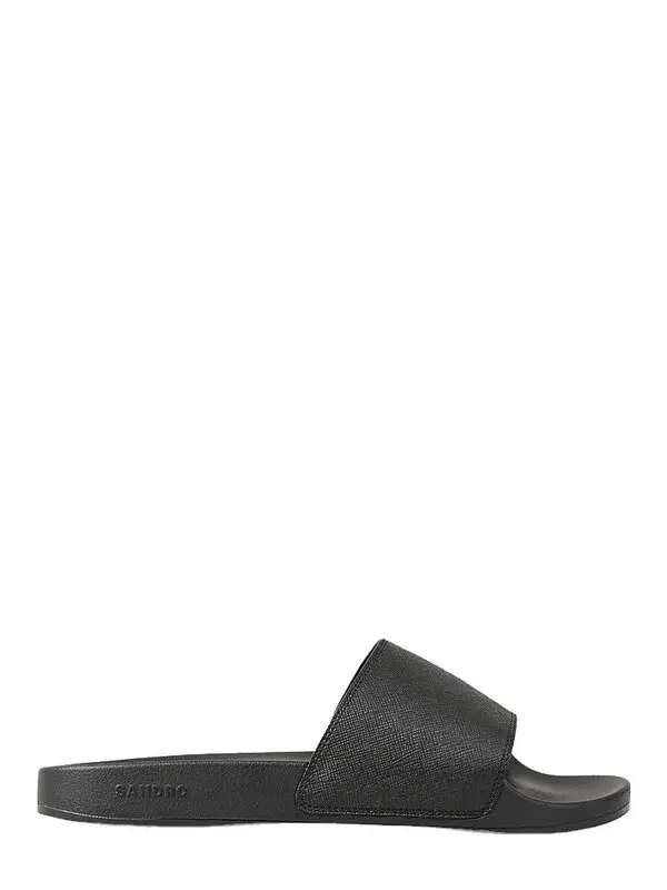 Sandro Leather Sandals - Black