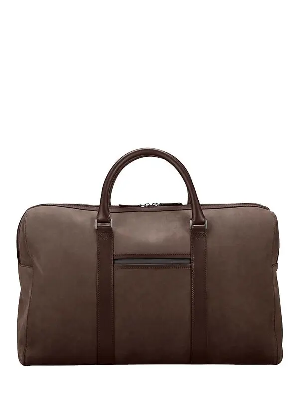 CARL FRIEDRIK Compact Leather Weekender Bag - Chocolate