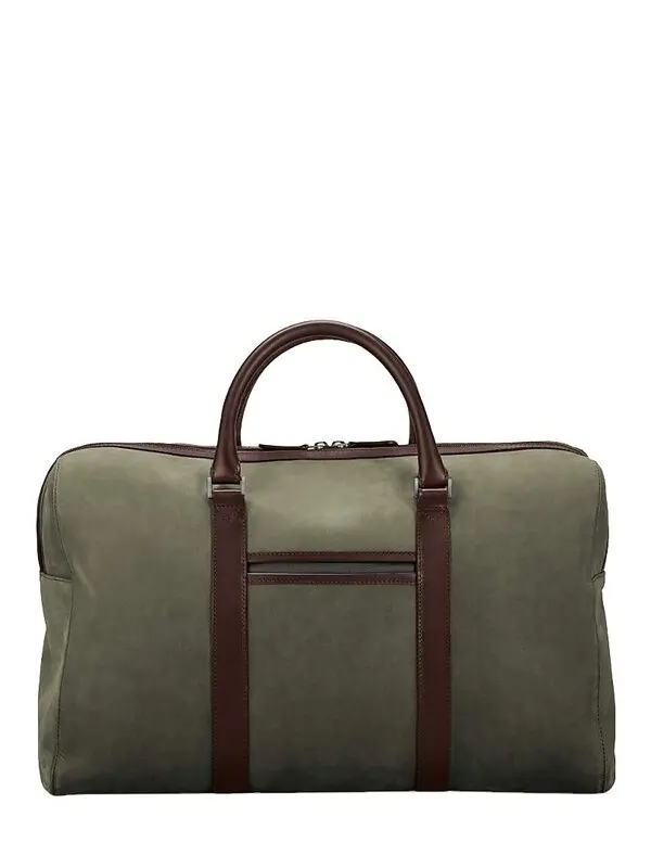 CARL FRIEDRIK Compact Leather Weekender Bag - Olive