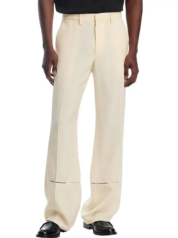 Helmut Lang Carpenter Ladder Stitch Straight Fit Pants - Antique White