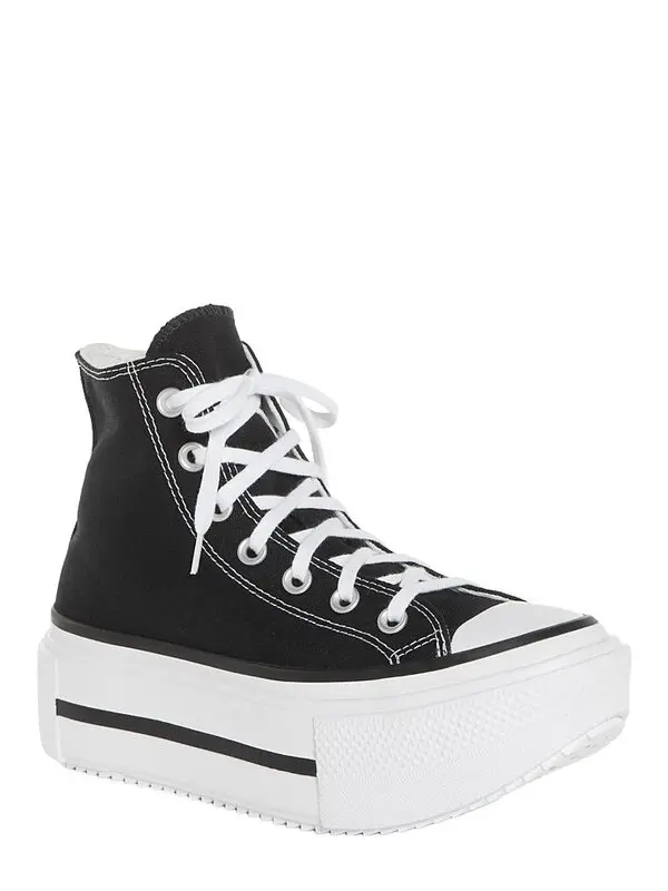 CONVERSE Chuck Taylor All Star Lift Double Stack High Top Sneakers - Black/white