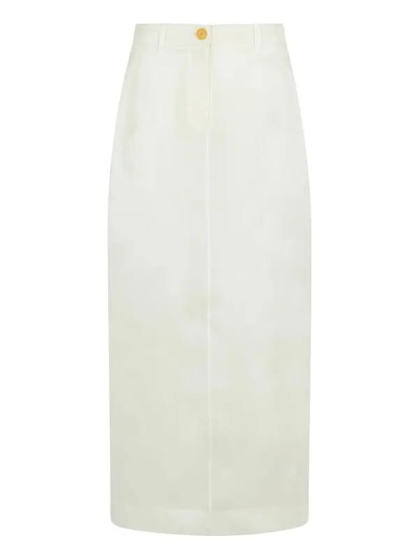 Khaite Lucian Silk Skirt - White