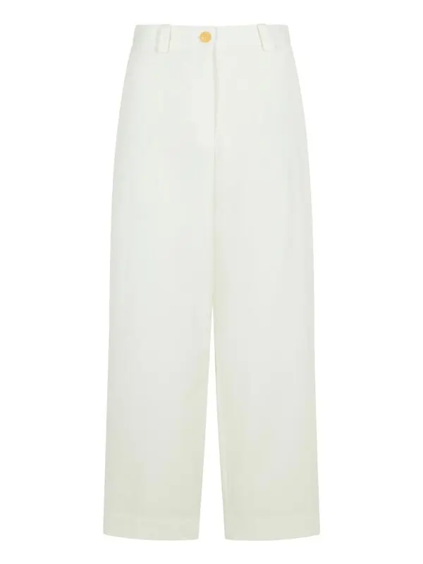 Khaite Gari Cotton Pants - White