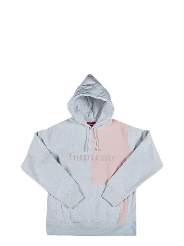 Supreme Old English Hooded Sweatshirt - Grey