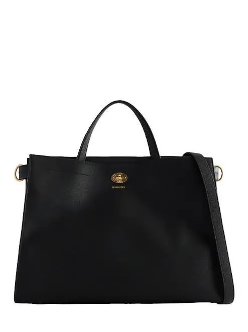 Burberry Cotswolds Medium Leather Tote Bag - Black