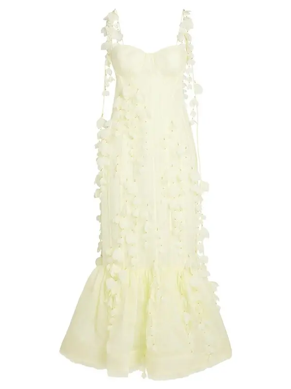 Zimmermann Petal Midi Dress - Yellow