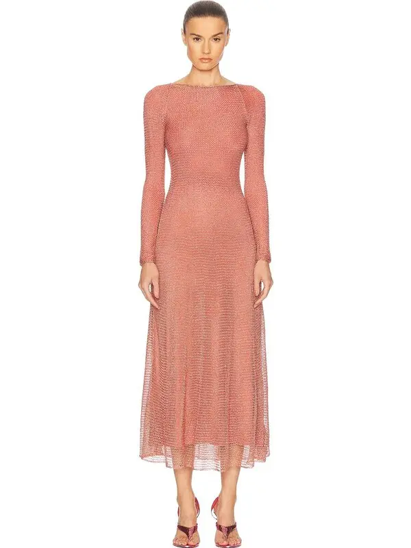 Alaïa Chain Dress - Corail