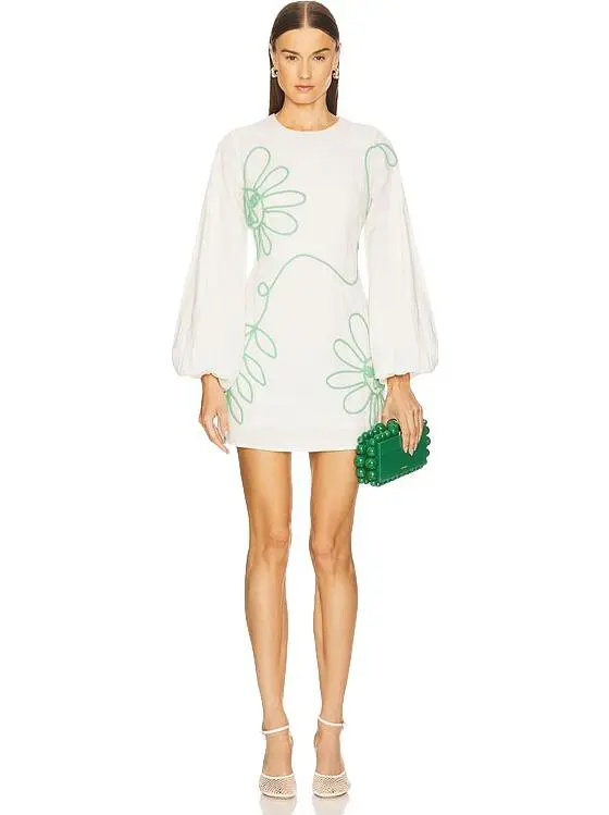 THE WOLF GANG Luna Mini Dress - Ivory