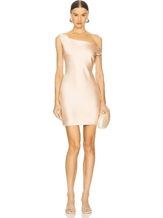 Norma Kamali Maria Drop Shoulder Mini Dress - Blush