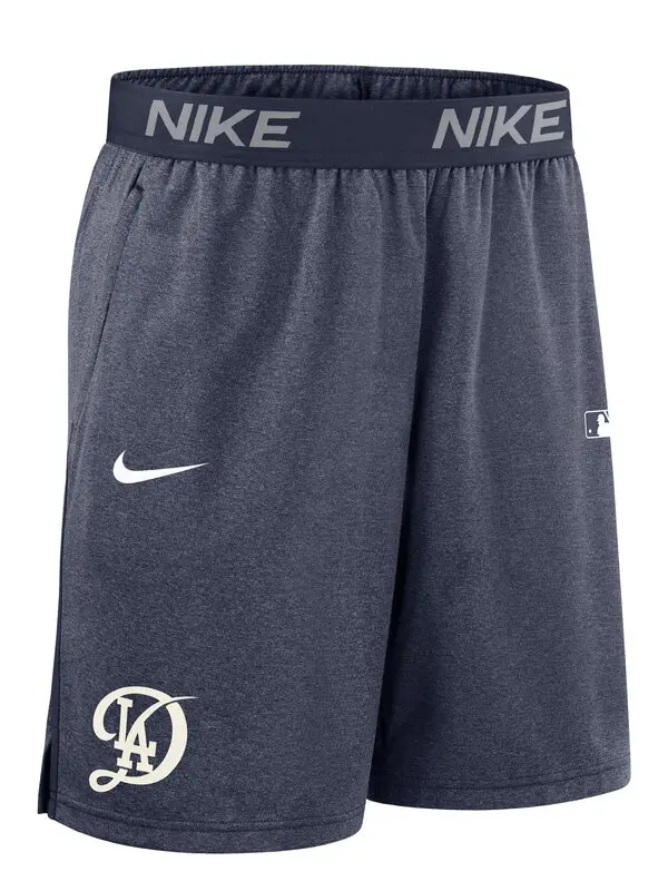 Nike Los Angeles Dodgers Authentic Collection City Connect Dri-fit Mlb Shorts - Blue
